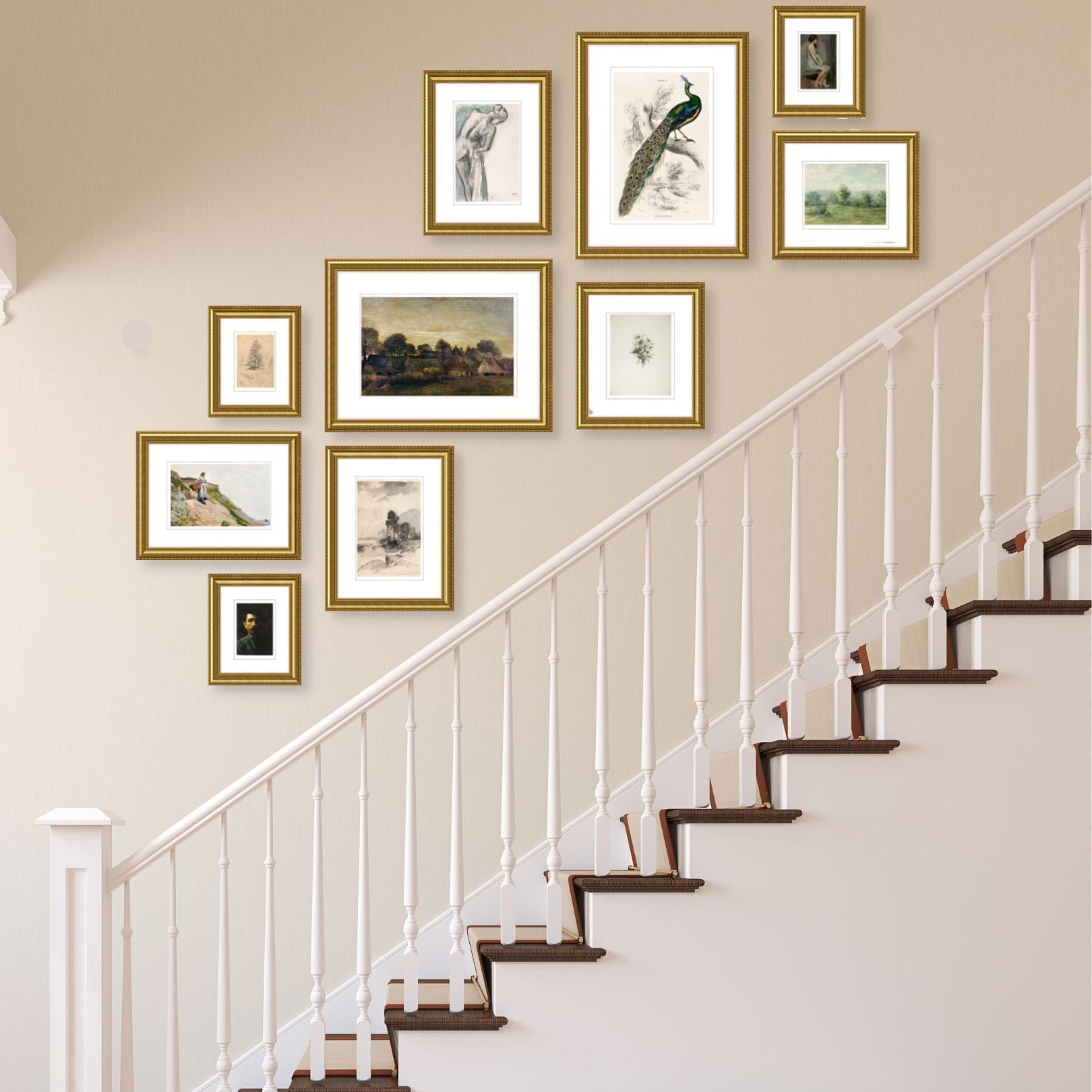 Staircase Gallery Wall #S116 - Customize & Curate Art In Minutes ...