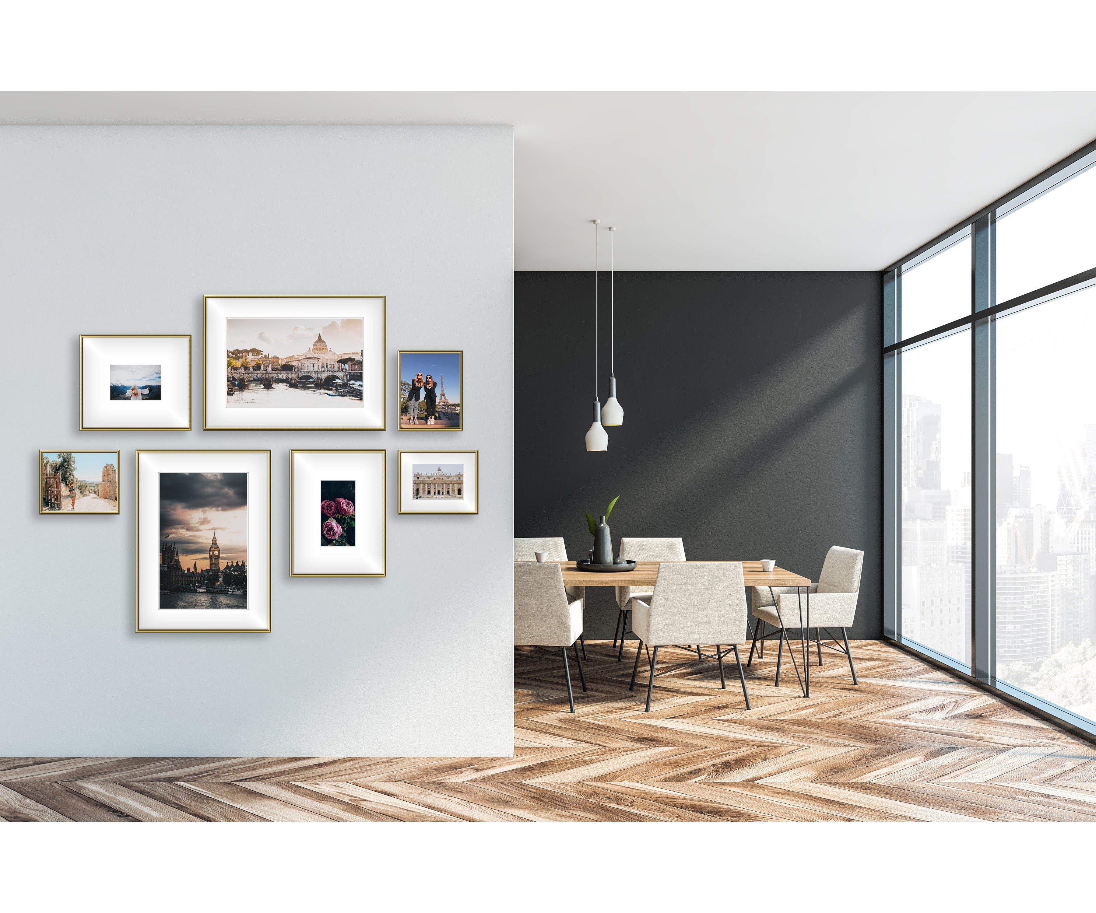 Gallery Wall #115 - Customizable - Photo Printing & Template Included ...